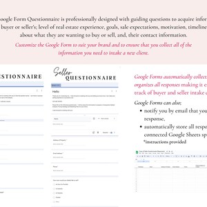The Google Forms Bundle Real Estate Template Bundle Buyer & - Etsy