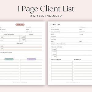 Real Estate Client List Canva Template, Client Touchpoint Tracker ...
