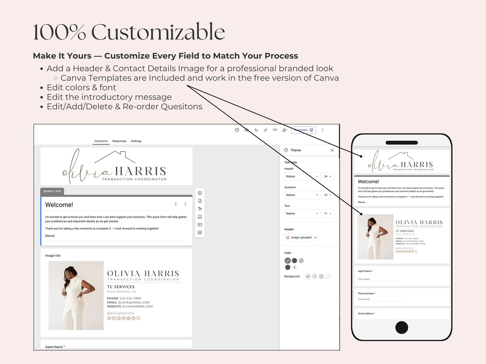 Transaction Coordinator Google Forms Templates, Lead Capture, Inquiry ...