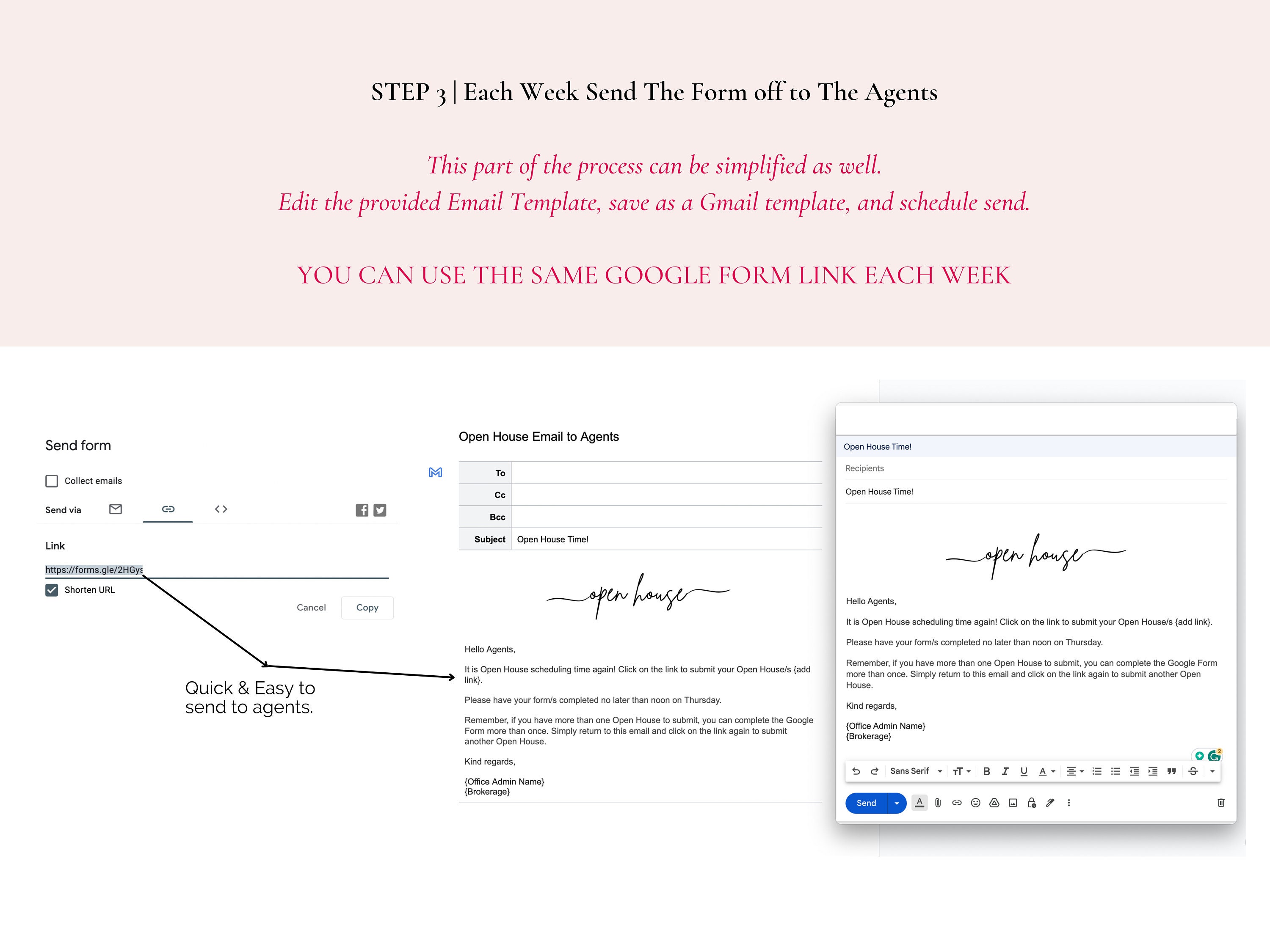 Real Estate Template Office Admin Open House Intake Google Form and ...