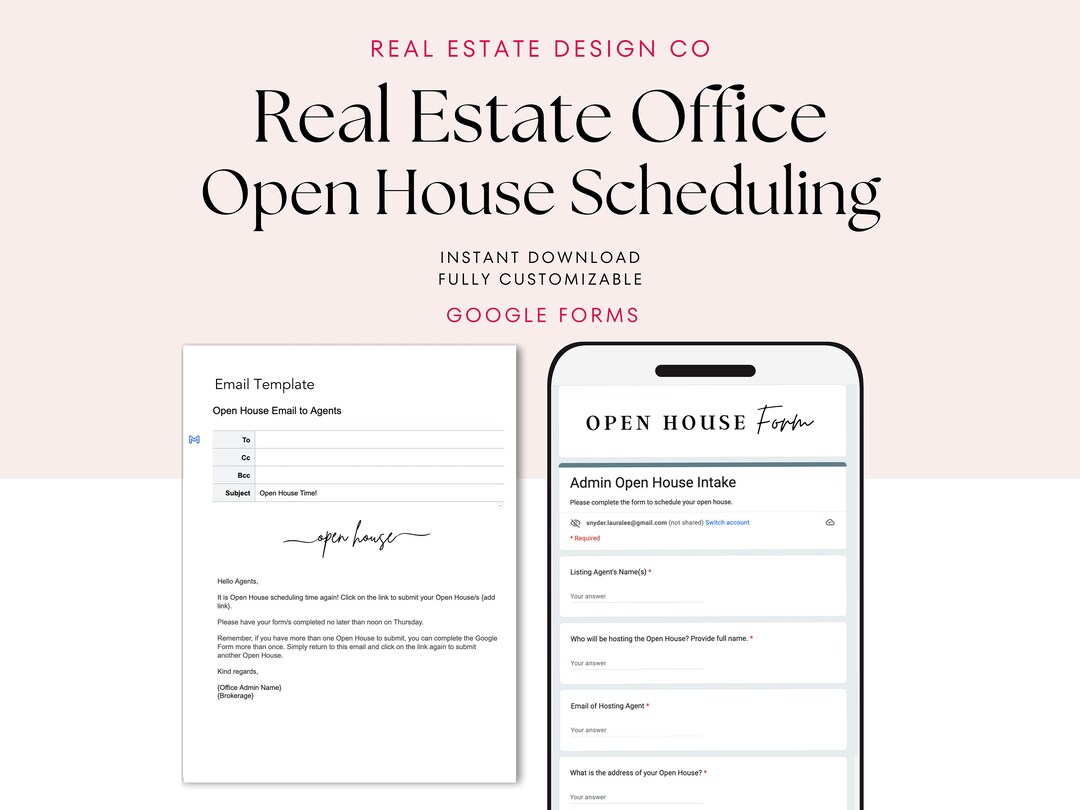 Real Estate Template Office Admin Open House Intake Google Form and ...