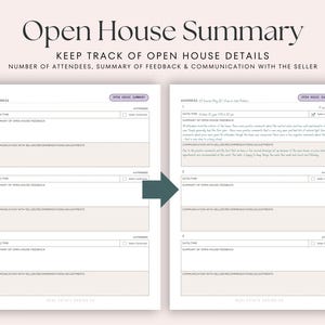 Real Estate Open House Canva Templates, Sign-in Sheet, Feedback Form ...