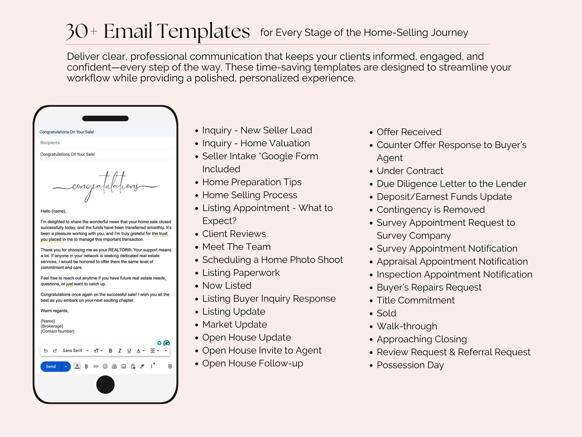 Real Estate Buyer & Seller Email Templates Plus Client Intake Google ...