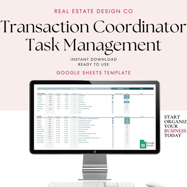 Transaction Coordinator Google Sheet - Etsy