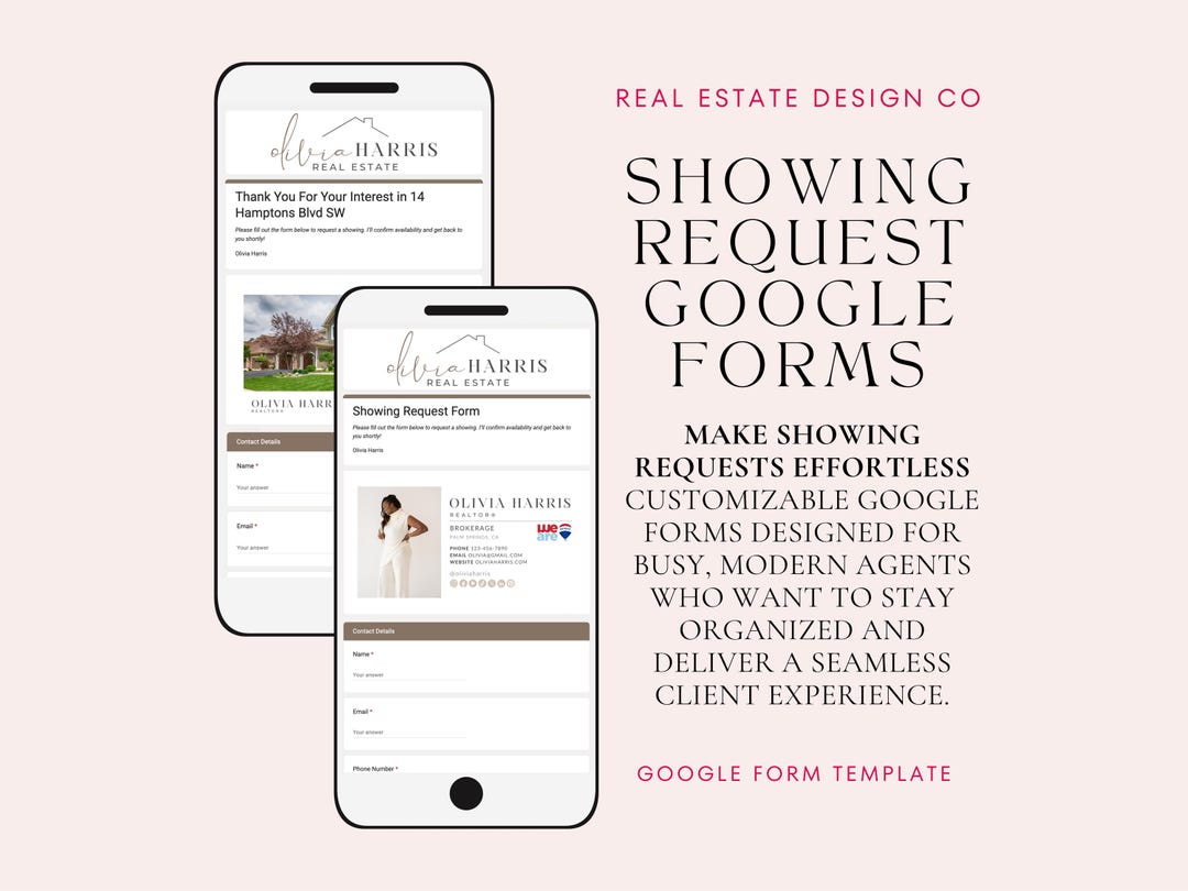Customizable Showing Request Google Form Templates for Real Estate ...