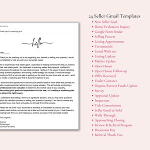 Real Estate Buyer & Seller Email Templates for Gmail Google - Etsy