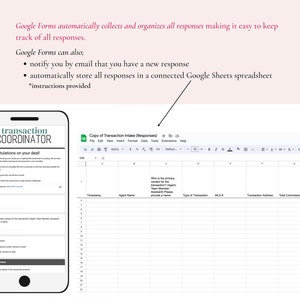 Transaction Coordinator Google Forms Templates, Client Inquiry, Real ...