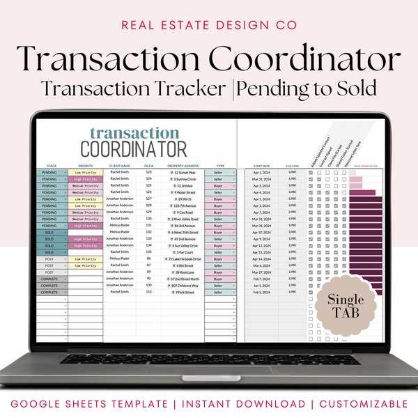 Real Estate Transaction Coordinator Checklist - Etsy