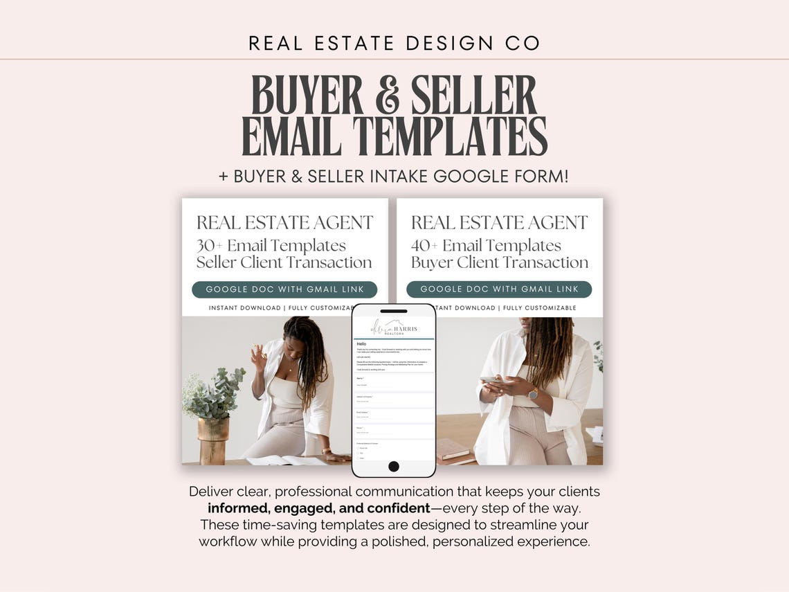 Real Estate Buyer & Seller Email Templates Plus Client Intake Google ...