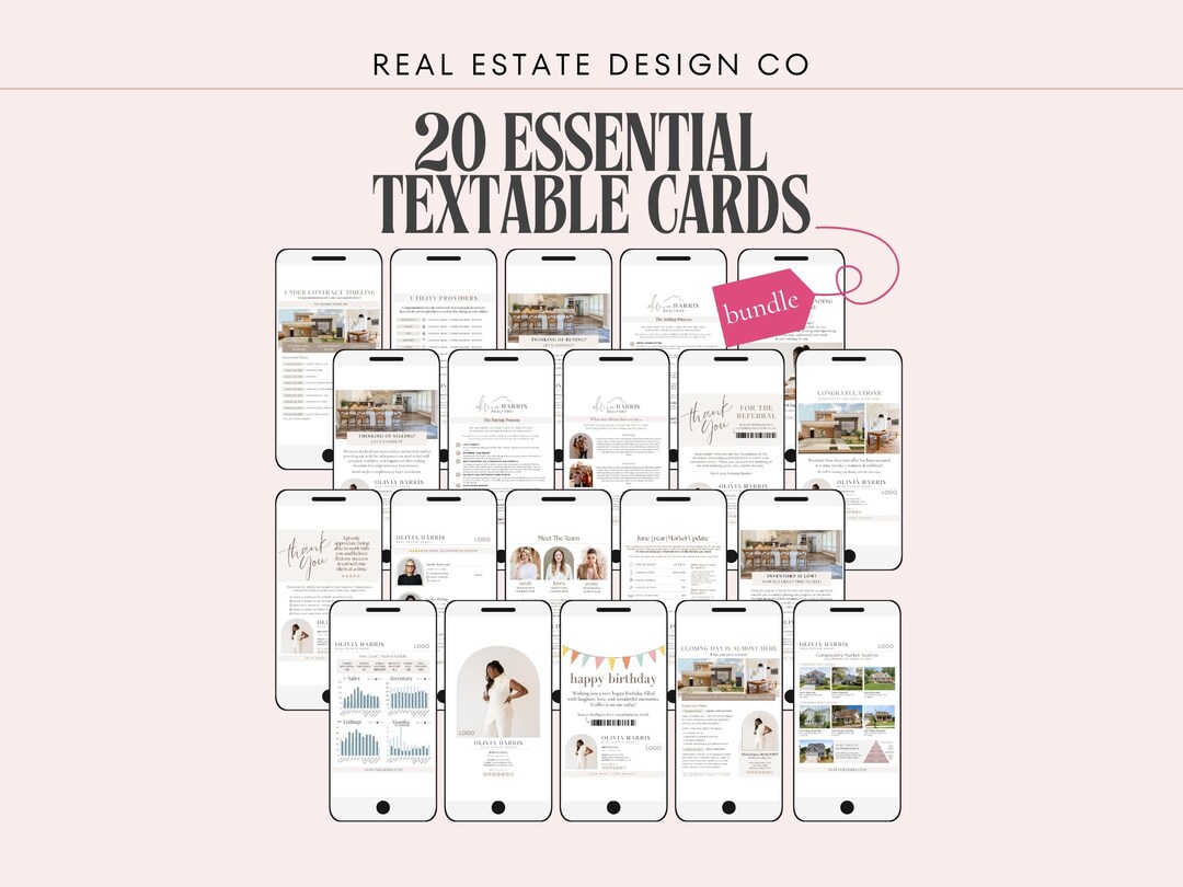 Real Estate Agent Textable Card, Canva Templates: Marketing ...