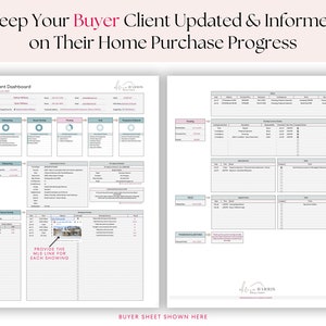 Real Estate Buyer and Seller Client Transaction Dashboard Google Sheets ...
