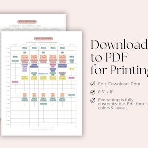 Real Estate Agent Time Blocking Planner Canva Template, Daily Weekly ...