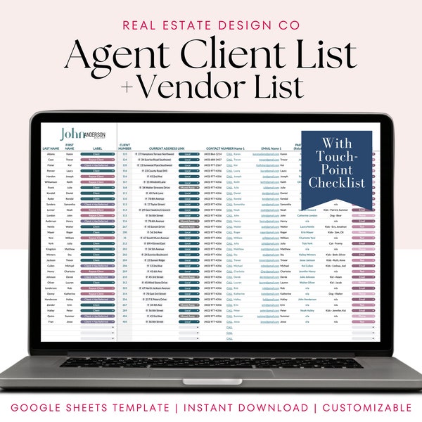 Vendor List Template Google Sheet - Etsy