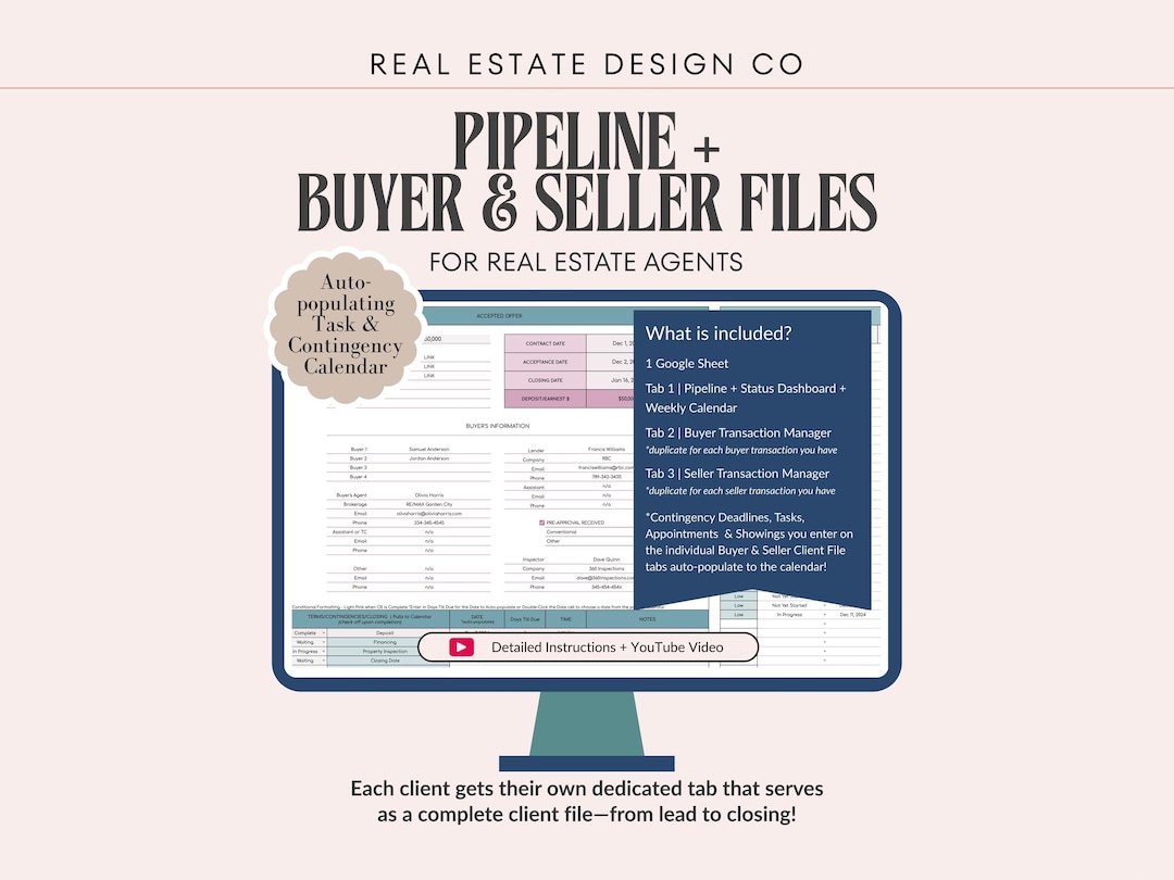 Real Estate Pipeline + Transaction Management System: Google Sheets ...