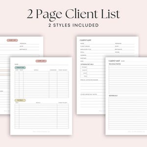 Real Estate Client List Canva Template, Client Touchpoint Tracker ...