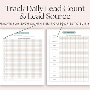 Real Estate Leads Tracker Canva Template, Track Individual Leads, Track ...