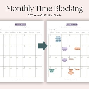 Real Estate Agent Time Blocking Planner Canva Template, Weekly Schedule ...