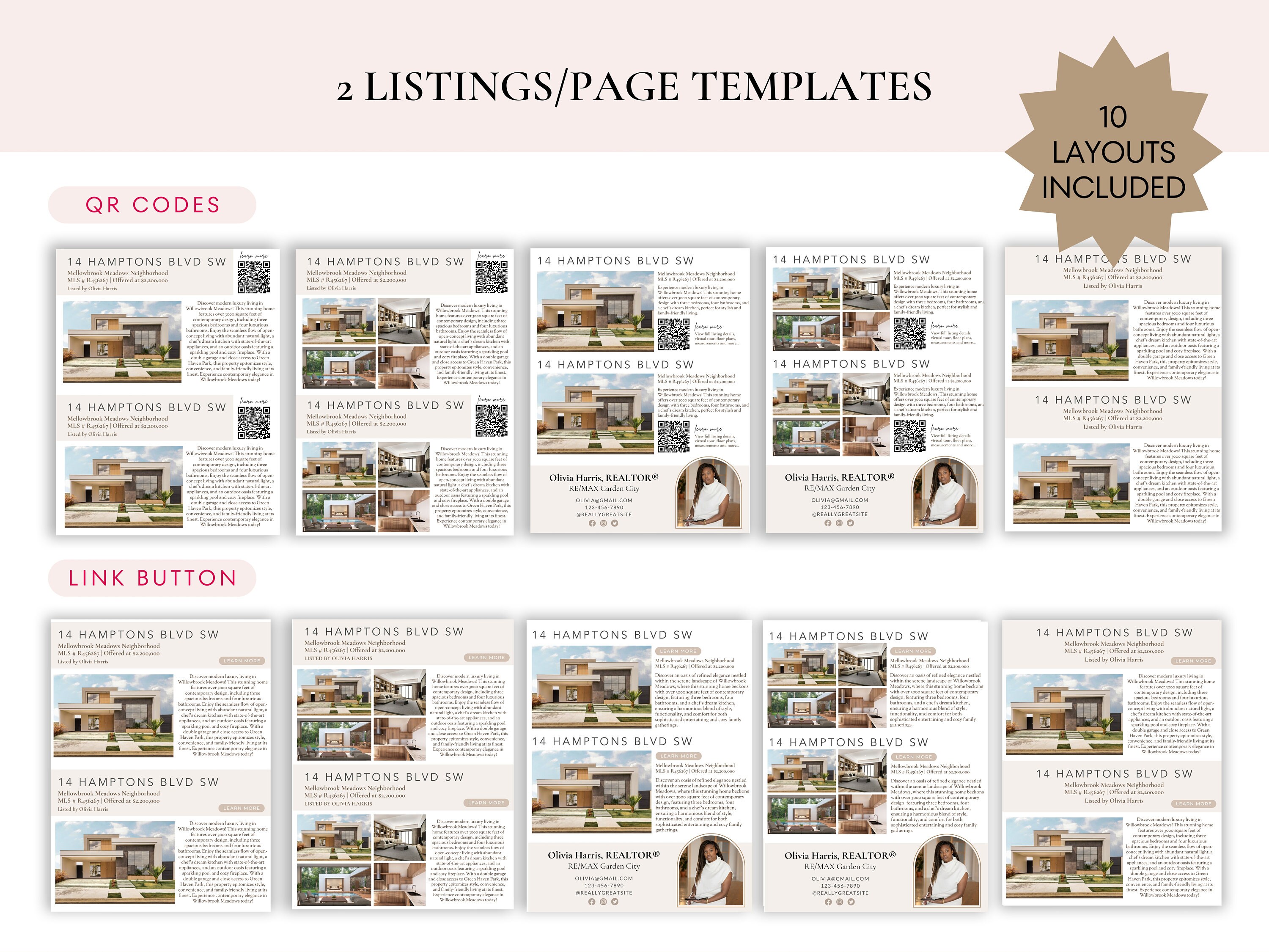 Real Estate Listing Marketing Lookbook Luxury Property Brochure Real Estate Marketing Bi-fold ...