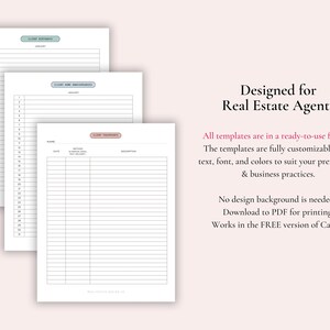 Real Estate Client List Canva Template, Client Touchpoint Tracker ...