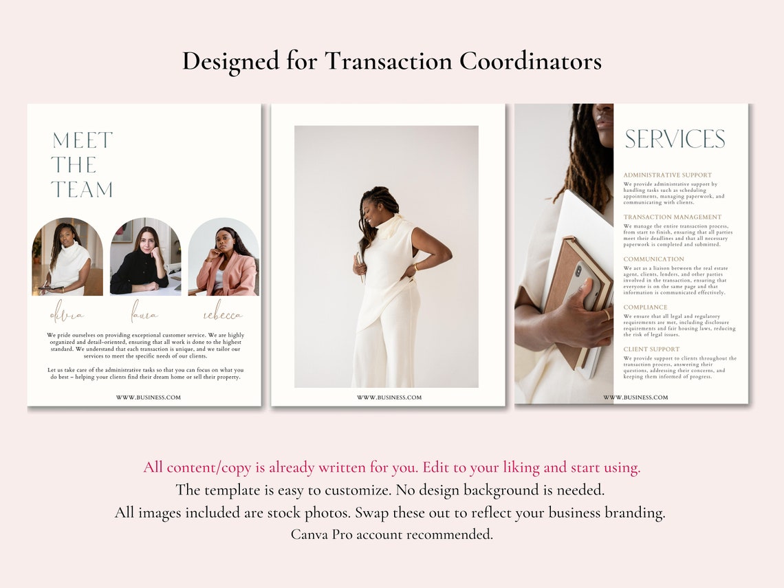 Transaction Coordinator Onboarding Welcome Packet Real Estate Etsy