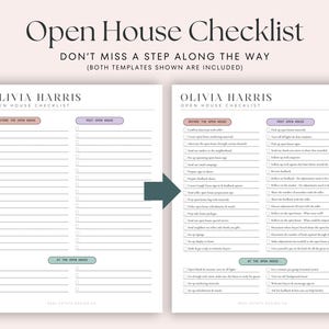 Real Estate Open House Canva Templates, Sign-in Sheet, Feedback Form ...