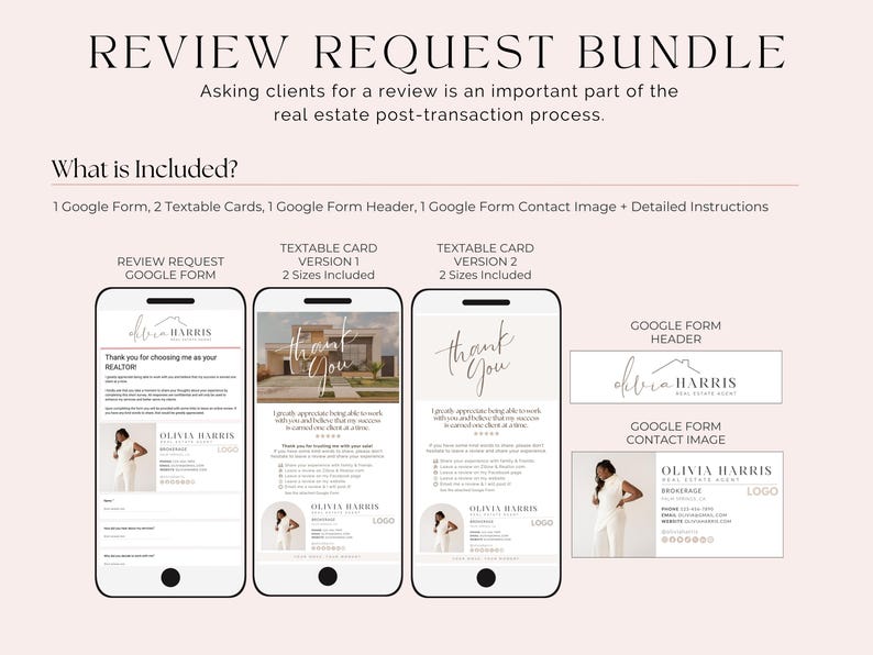 Real Estate Review Request: Google Form & Canva Templates (digital ...