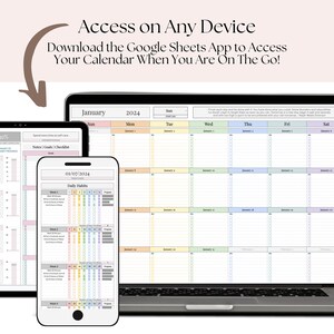 Monthly Smart Calendar With Habit Tracker Google Sheets Spreadsheet ...