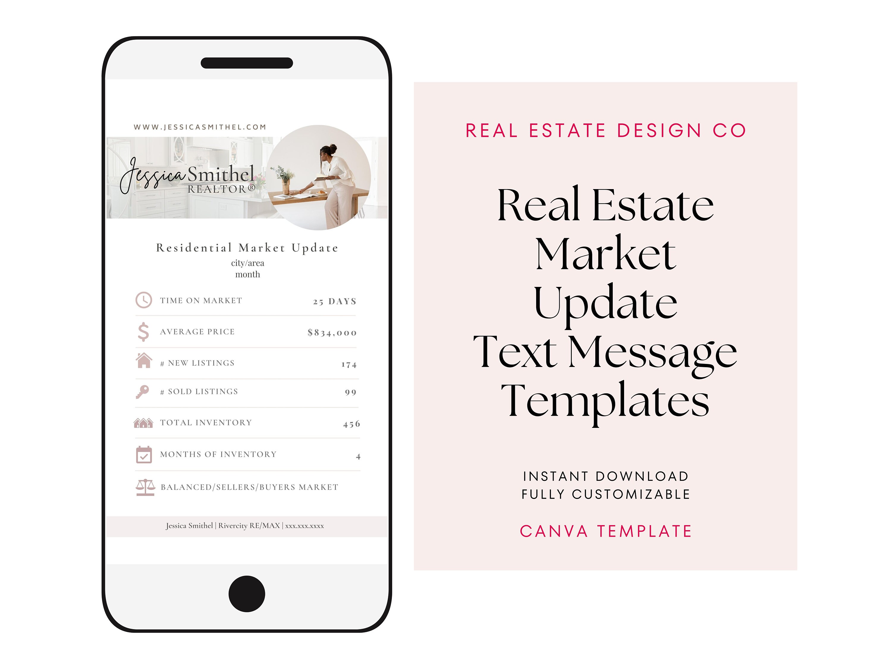 Market Update Text Message Real Estate Canva Templates Buyer - Etsy