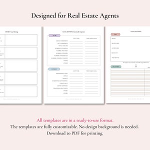 Real Estate Goal Setting, Year in Review, Real Estate Agent Canva ...