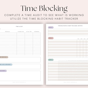 Real Estate Agent Time Blocking Planner Canva Template, Daily Weekly ...