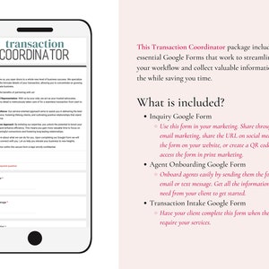 Transaction Coordinator Google Forms Templates, Client Inquiry, Real ...