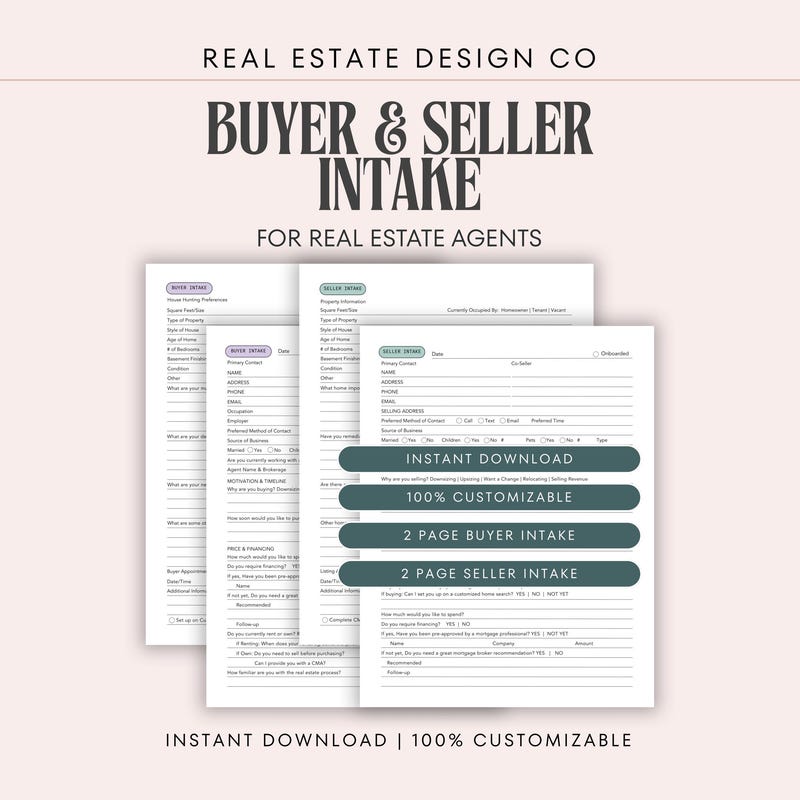 Client Intake Form Real - Etsy