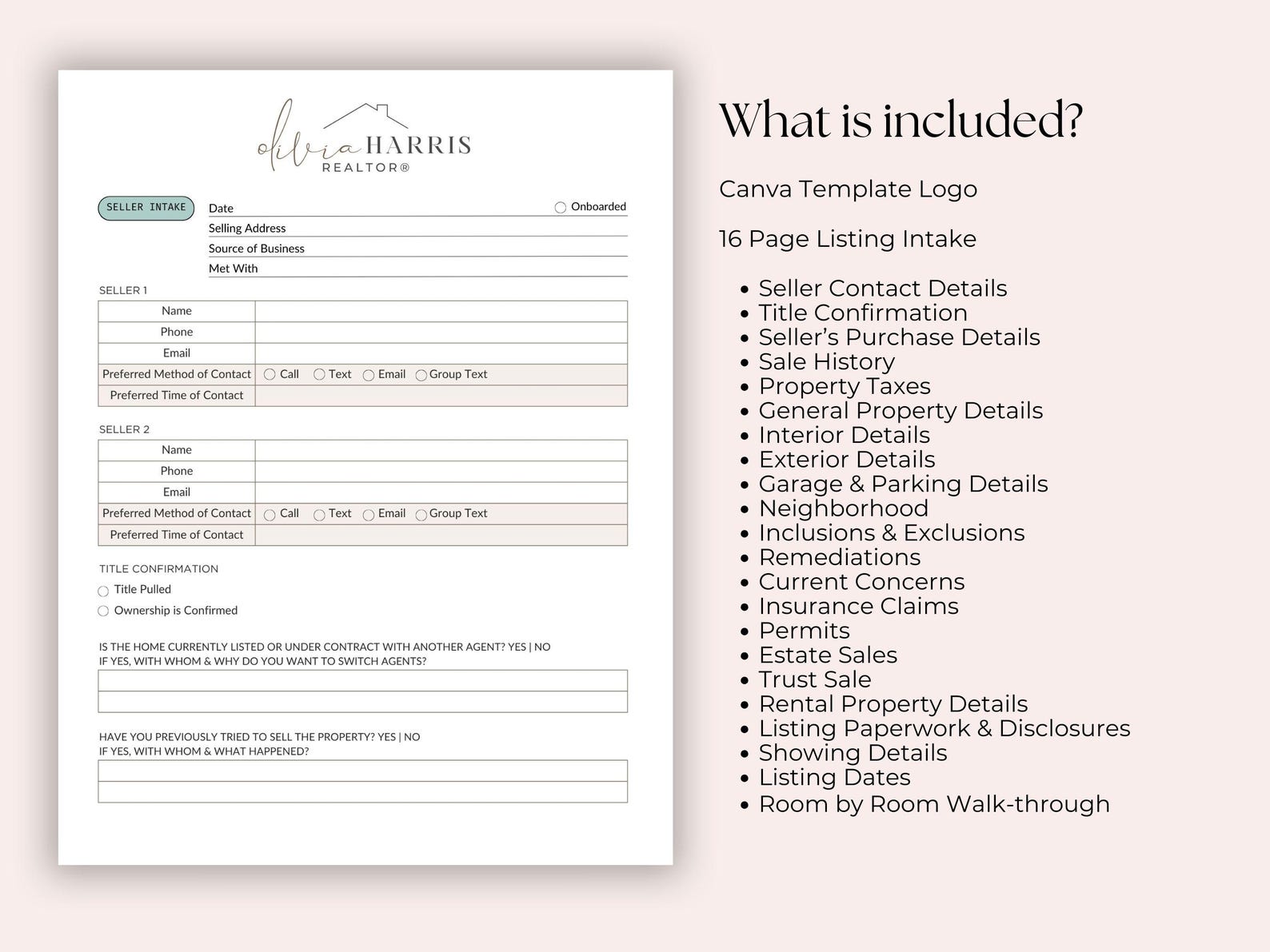 Real Estate Listing Presentation Property Intake, Listing Appointment ...