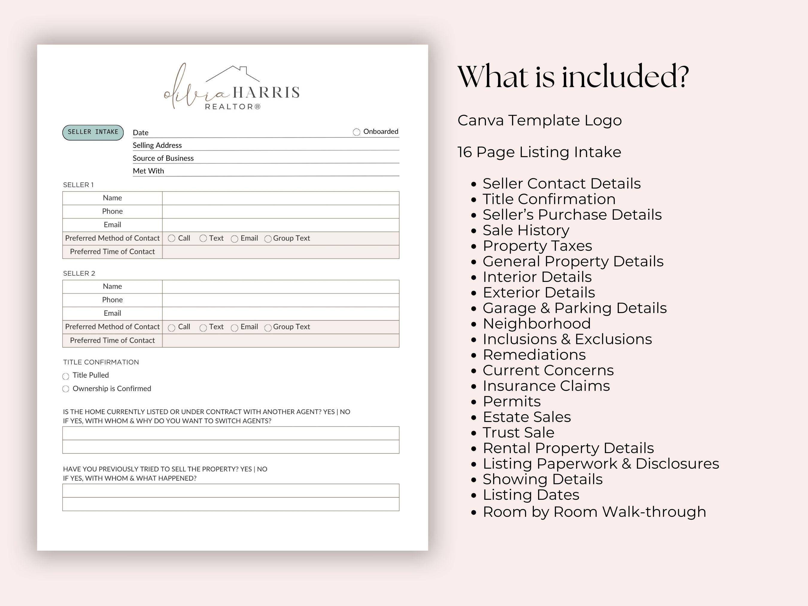 Real Estate Listing Presentation Property Intake, Listing Appointment ...