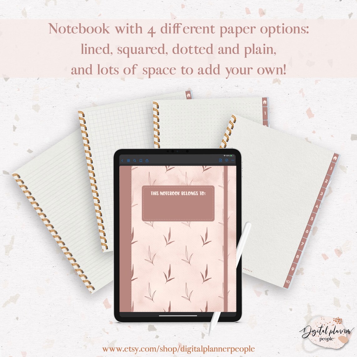 Boho Digital Planner Undated Monthly, Weekly, Daily Planner With Habit ...