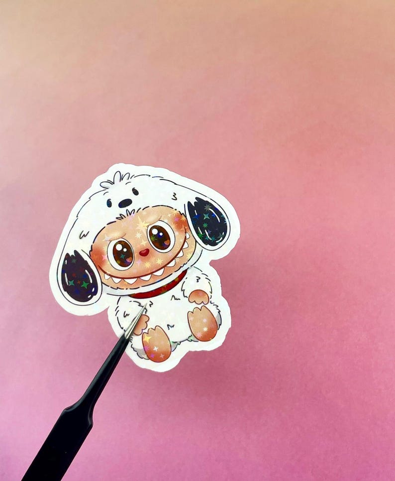Kawaii Snoopy Labubu Sticker - Etsy