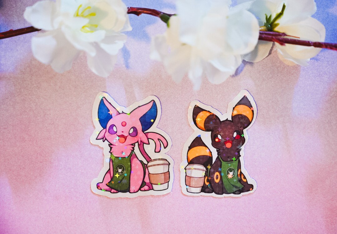 Umbreon Sticker, Espeon Sticker, Kawaii Stickers, Pokemon Stickers - Etsy