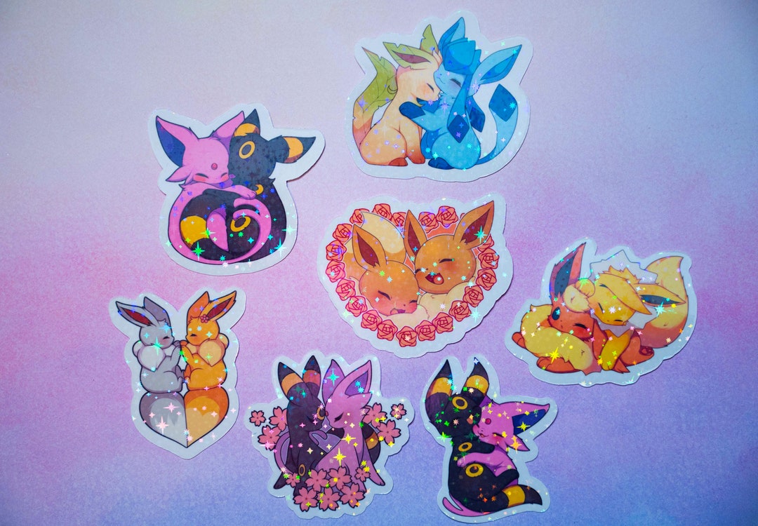 Pokemon Sticker, Vinyl Sticker Eevee Sticker Espeon Sticker, Umbreon ...