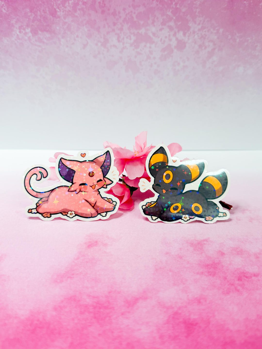 Kawaii Espeon Sticker, Kawaii Umbreon Stickers, Kawaii Eeveution ...