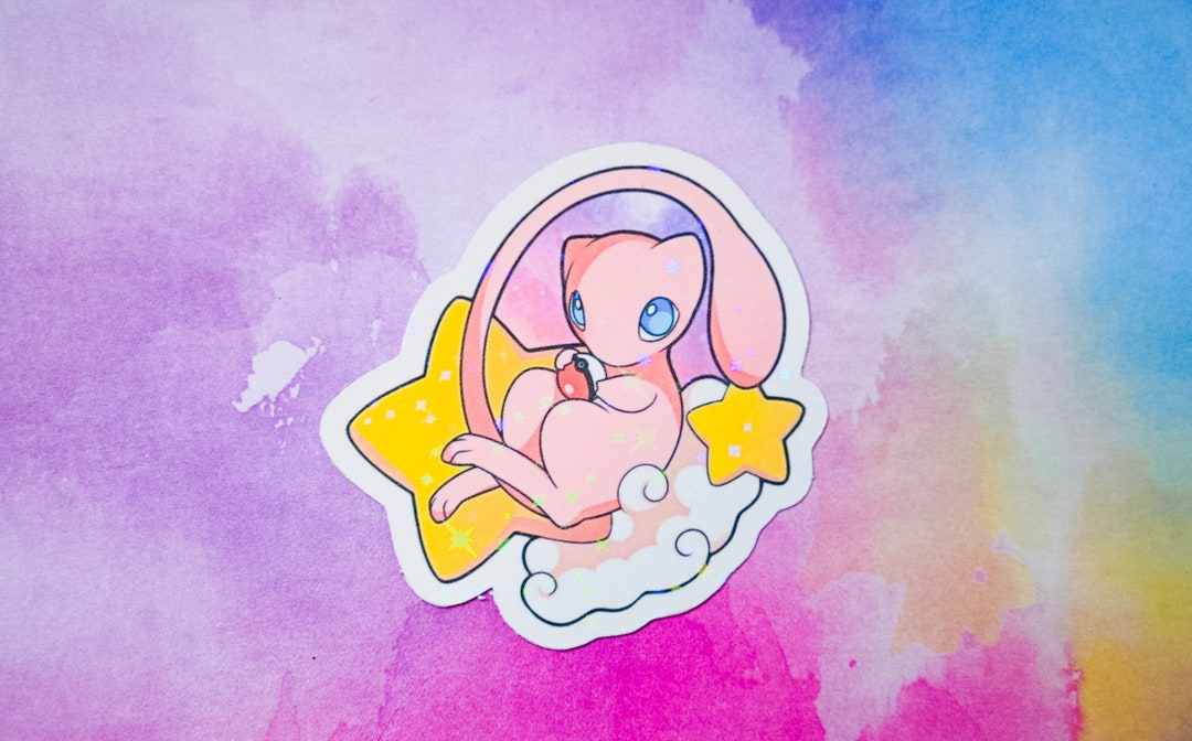 Kawaii Pokemon Sticker, Mew Sticker, Kawaii Mew Sticker - Etsy
