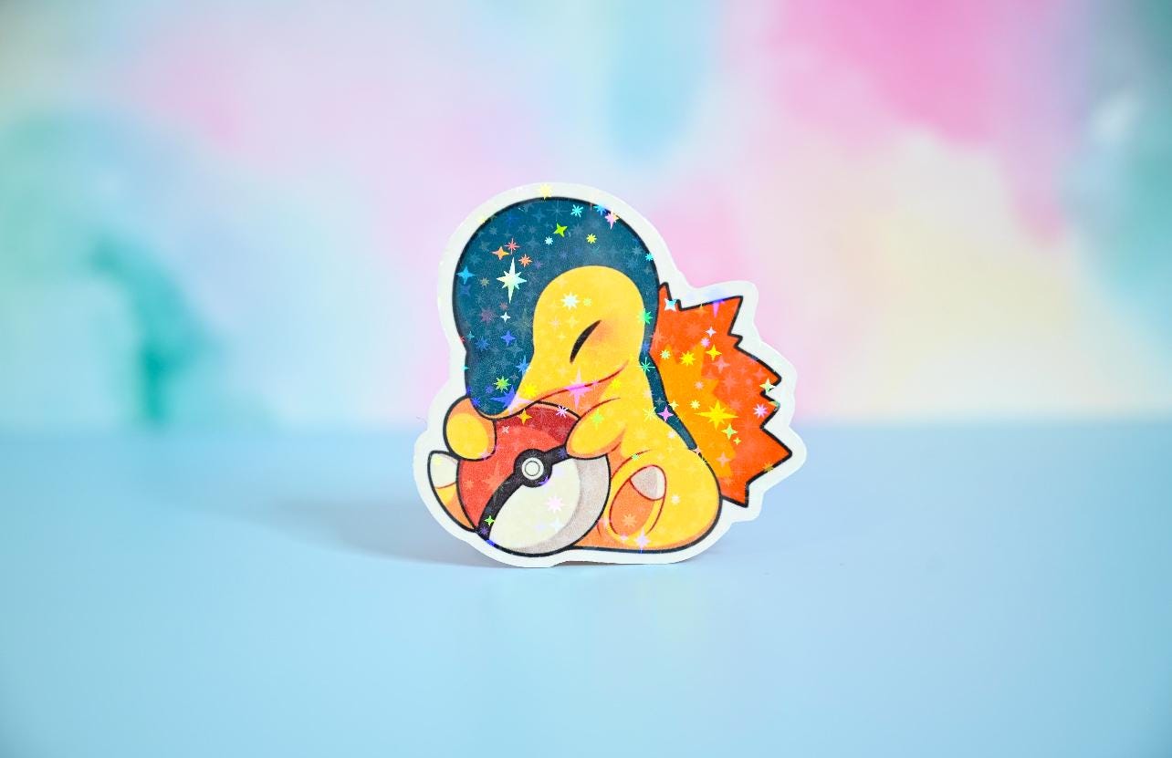 Kawaii Pokemon Stickers, Cyndaquil Sticker, Totodile Sticker, Chikorita ...