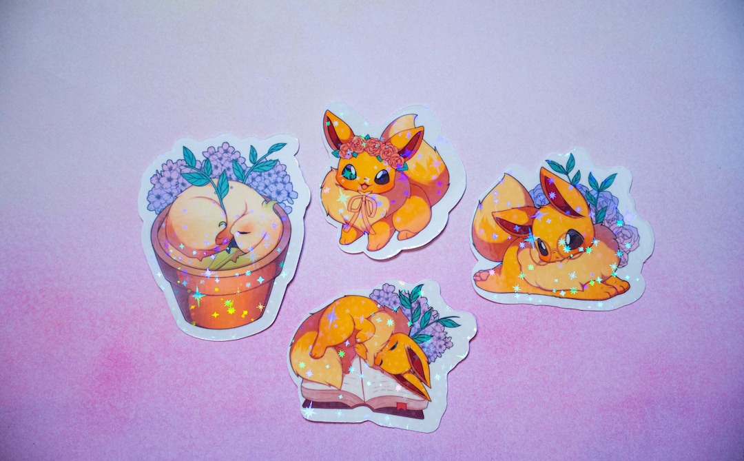 Stickers - Cute and Kawaii Eeveelution Pokemon Stickers- Eevee - Etsy