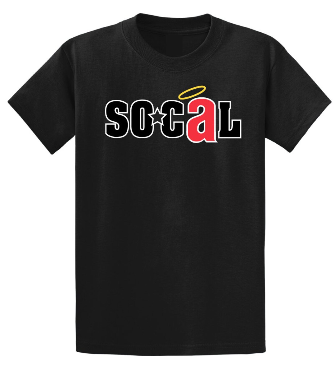 California Socal Anaheim Black Tee Southern California Angels Halos ...