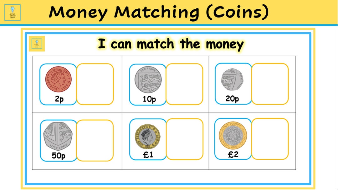 2 X Money Matching Activities PDF Digital Download Toddler Learning - Etsy