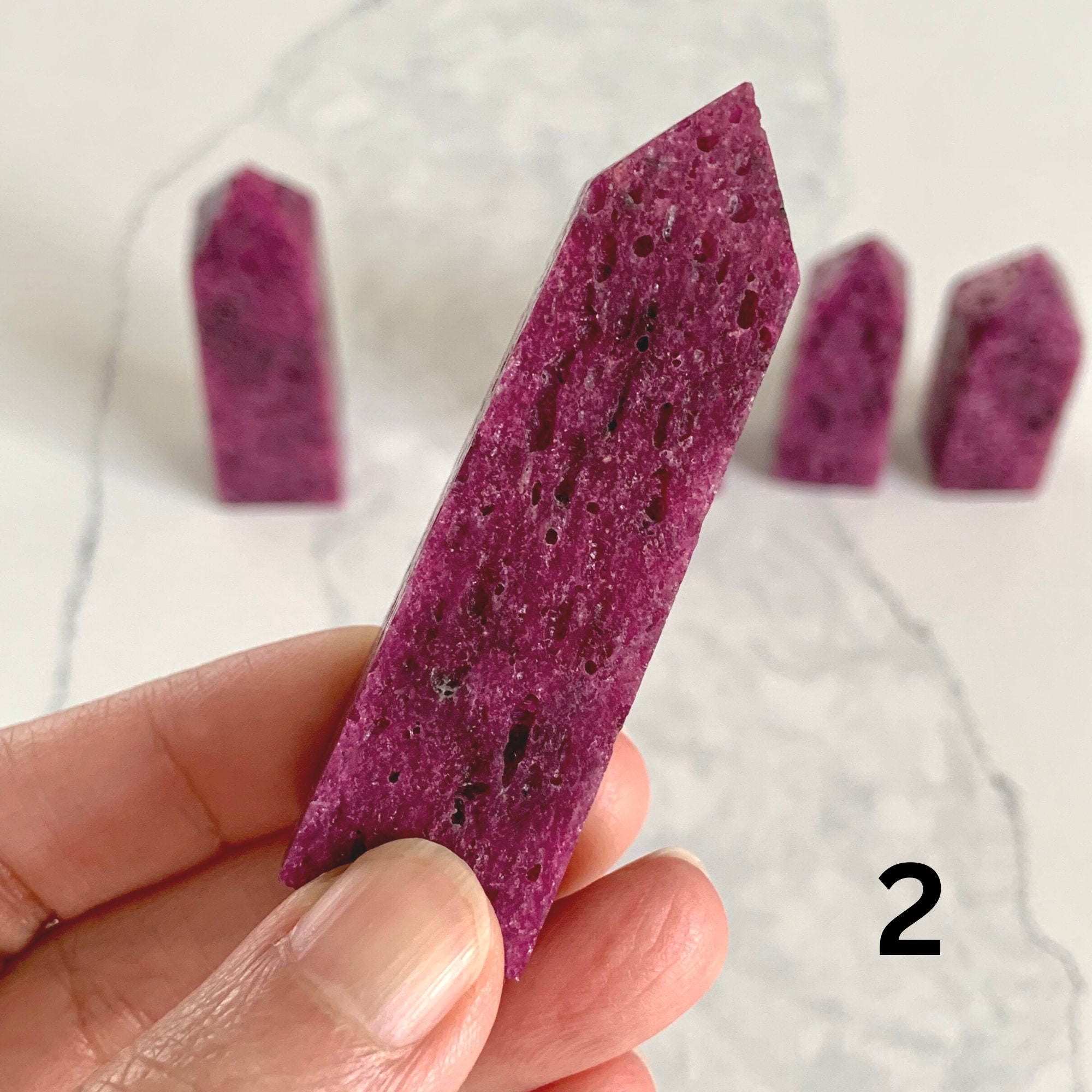 PRETTY Stunning Honeycomb Ruby Tower / UV Reactive / Metaphysical ...