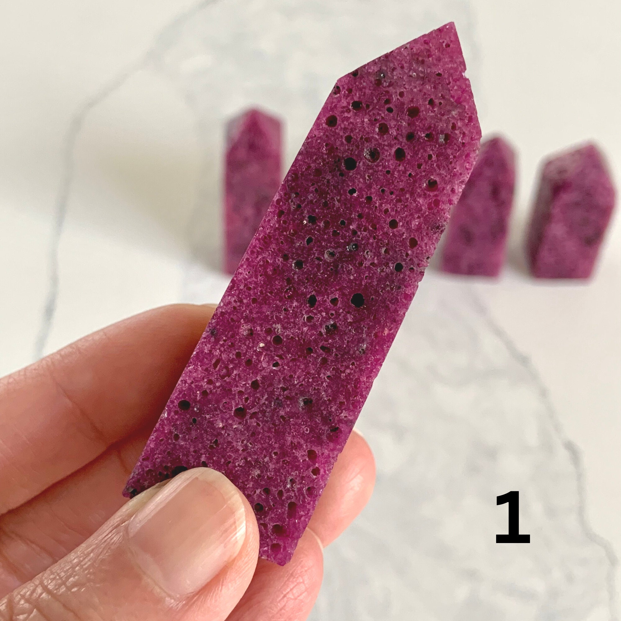 PRETTY Stunning Honeycomb Ruby Tower / UV Reactive / Metaphysical ...