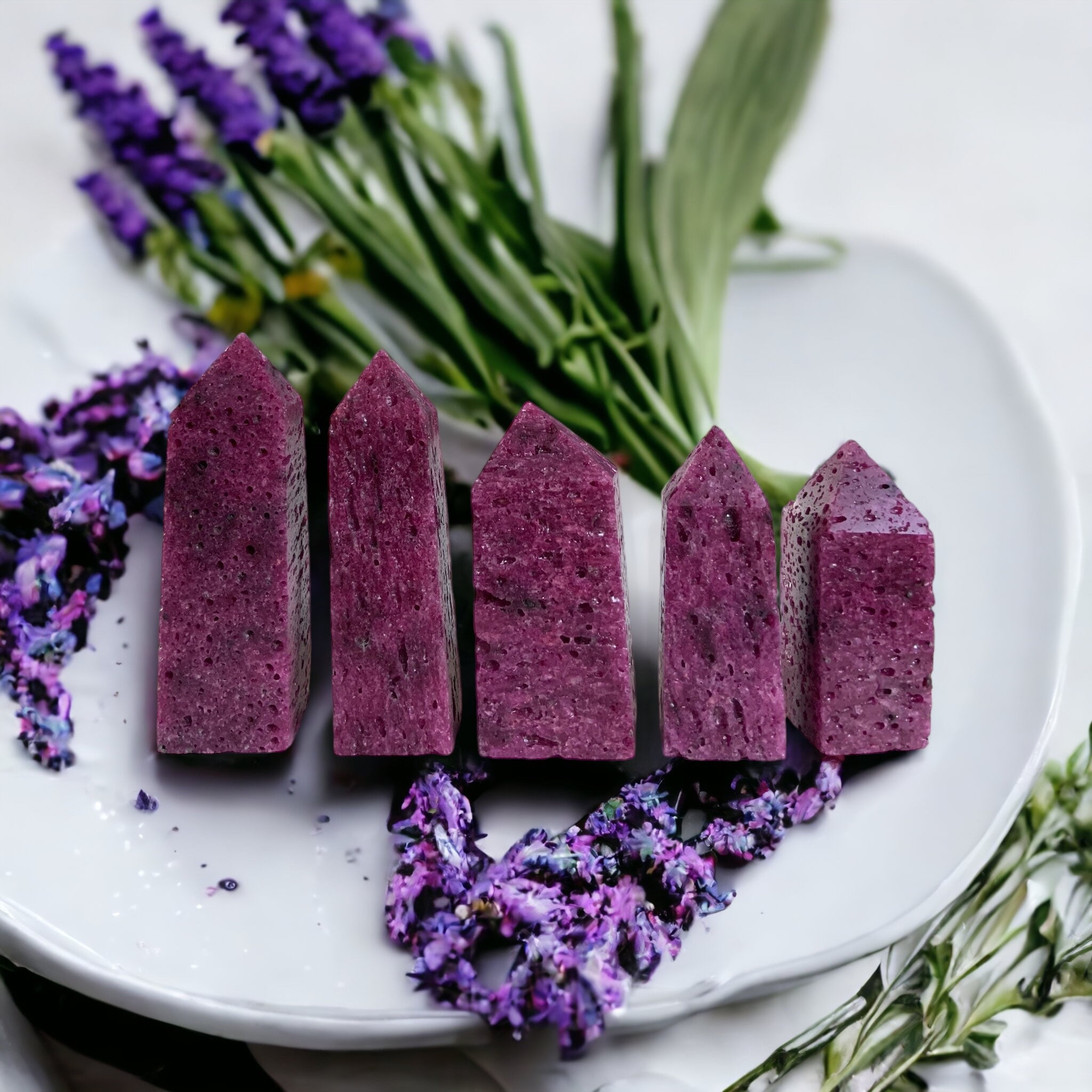 PRETTY Stunning Honeycomb Ruby Tower / UV Reactive / Metaphysical ...