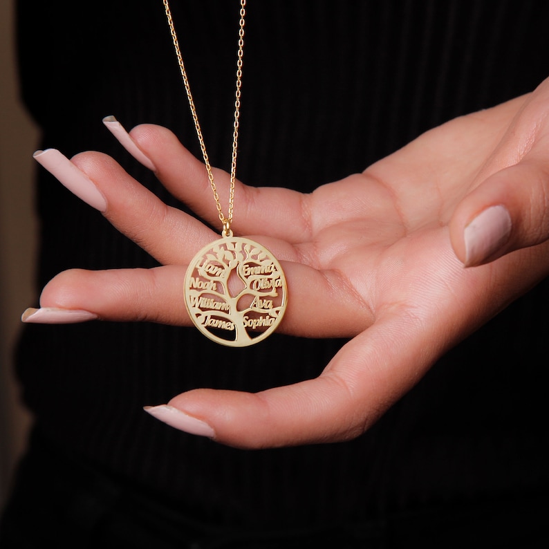 Personalized Family Tree Necklace custom Family Necklace - Etsy