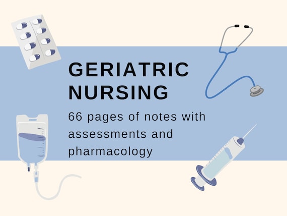 Geriatric Nursing Study Guide/notes - Etsy