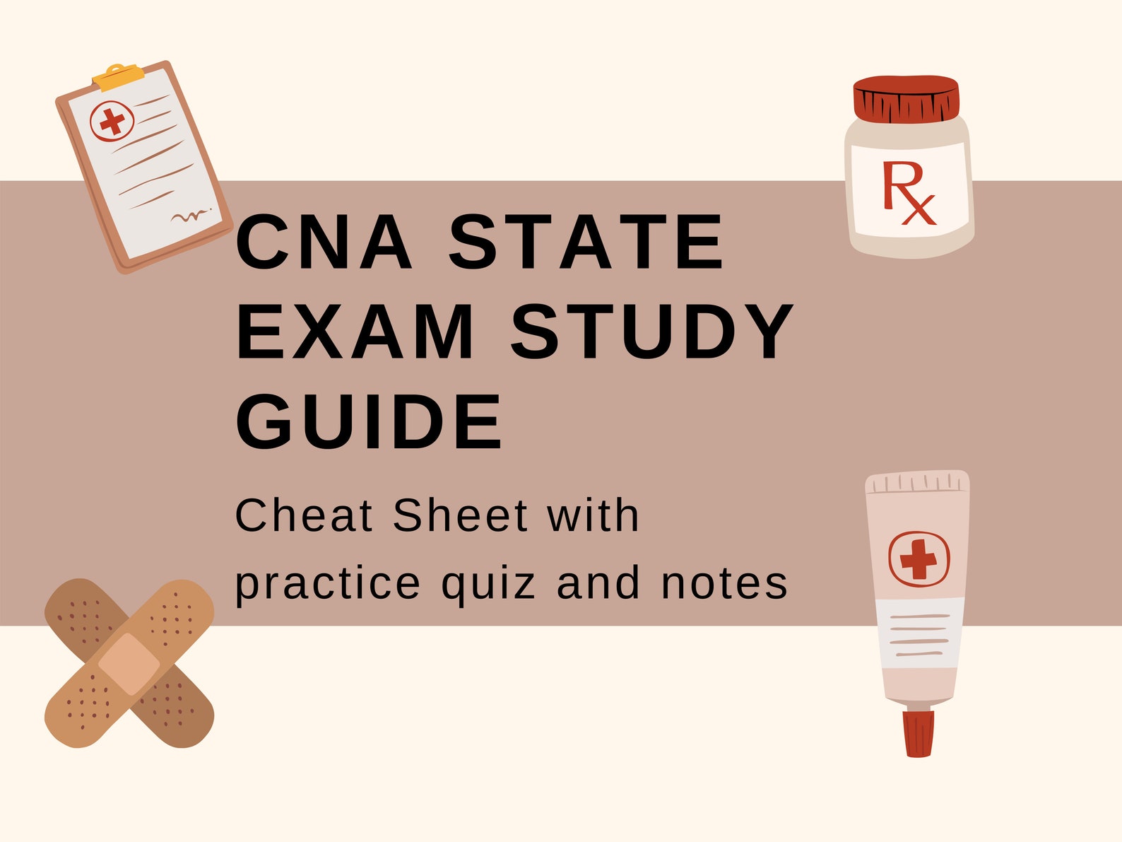 Certified Nursing Assistant - Cheat Sheet for State Exam - Etsy